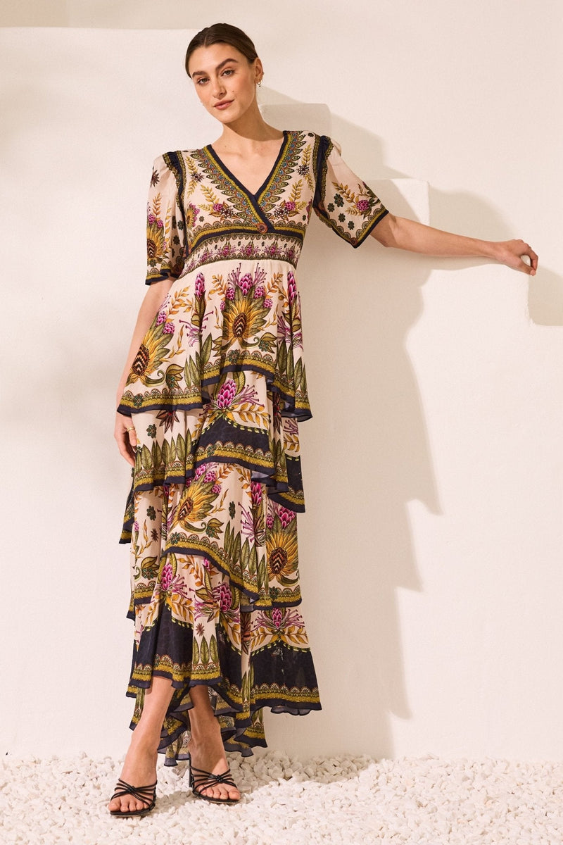 Princess Of Savannah Cross Over Maxi Dress – Czarina USA