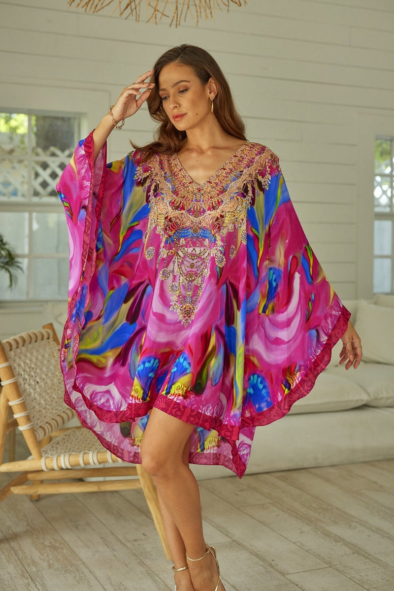 PINK ROSE KAFTAN DRESS – Czarina USA