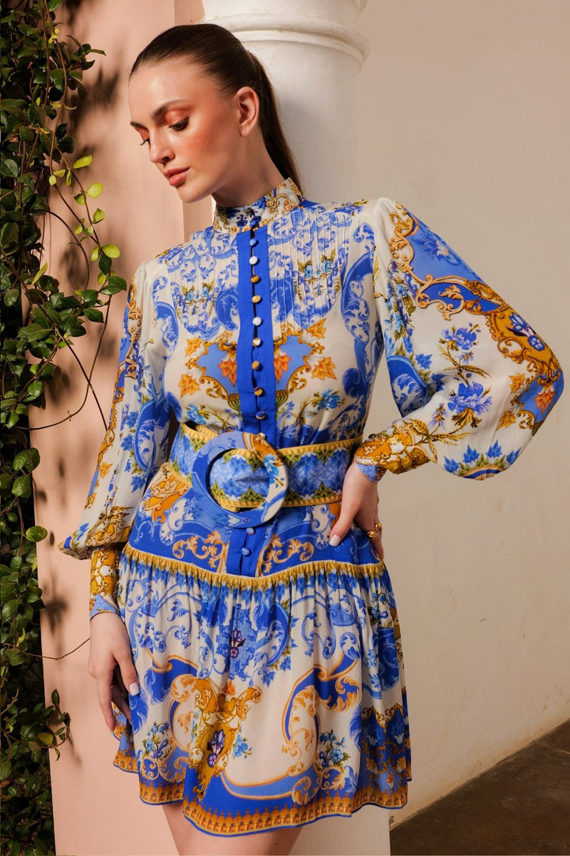 SANTORINI SUNRISE BUTTON DOWN SHORT DRESS – Czarina USA